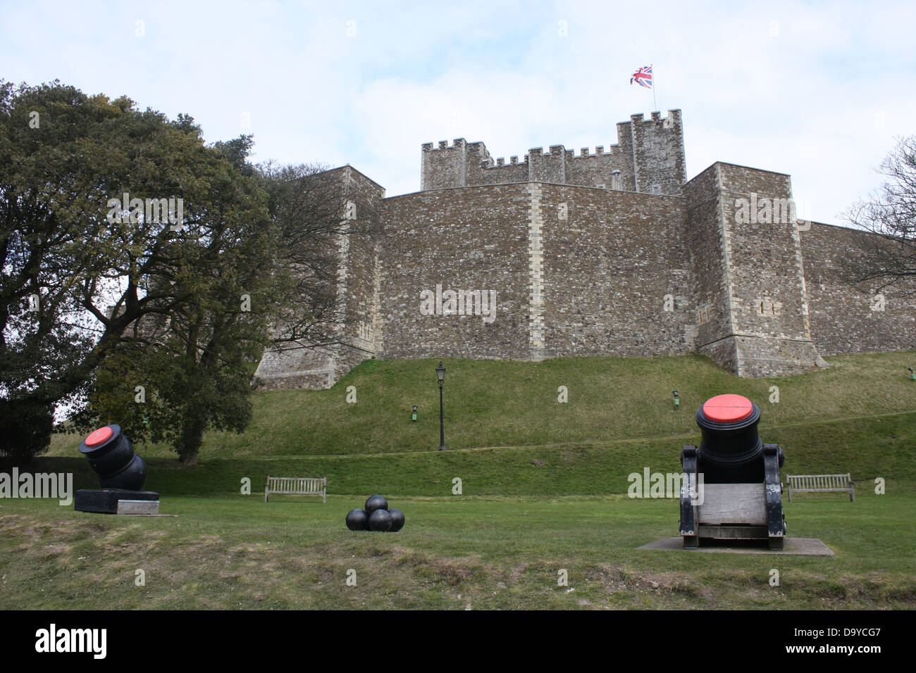 Dover castle walls Stock Photo - Alamy