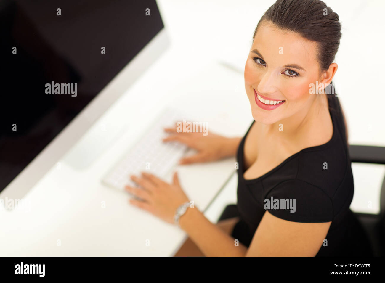 Computer overhead hi-res stock photography and images - Alamy