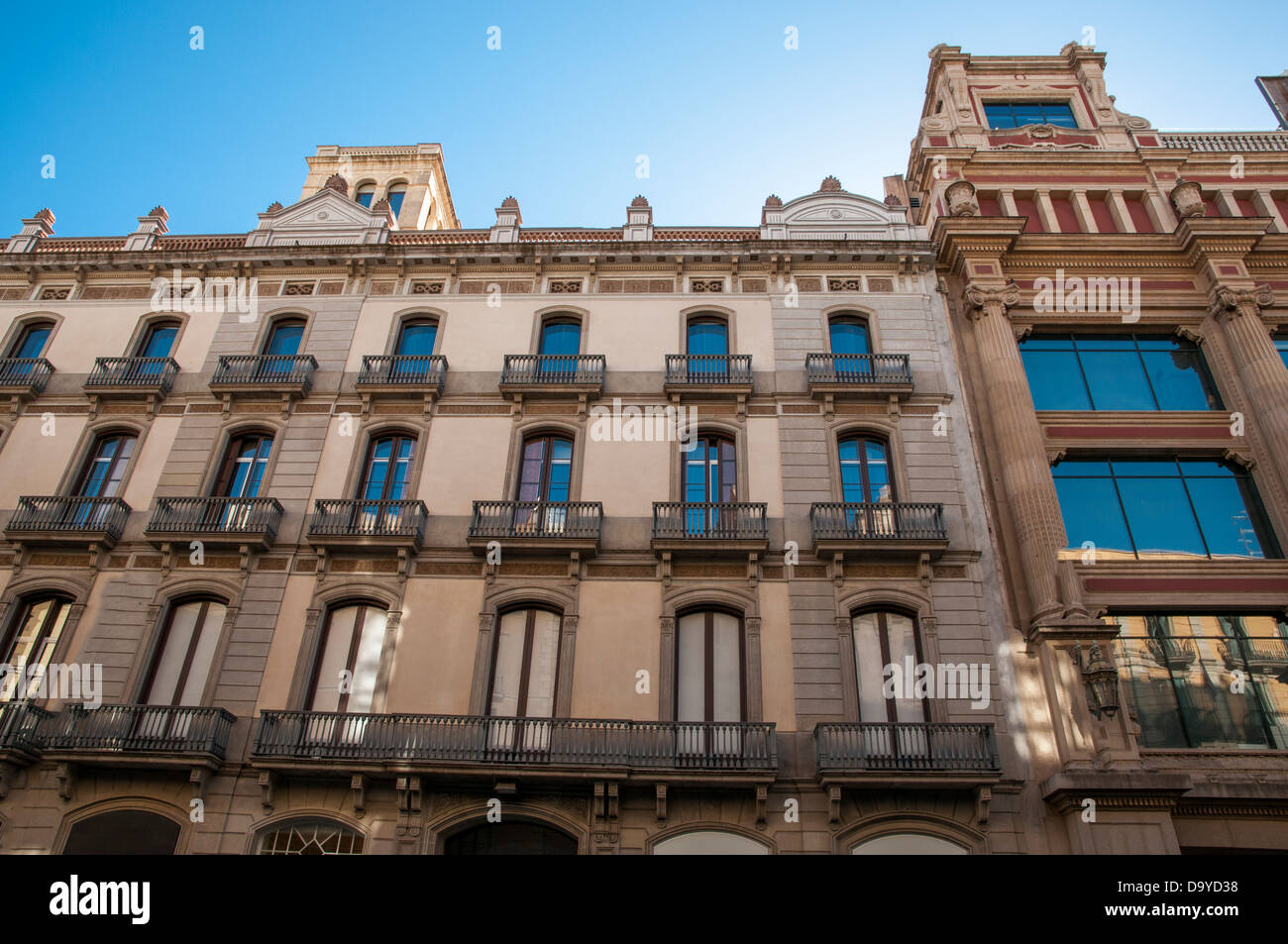 Barcelona very large building with blue sky Stock Photo - Alamy
