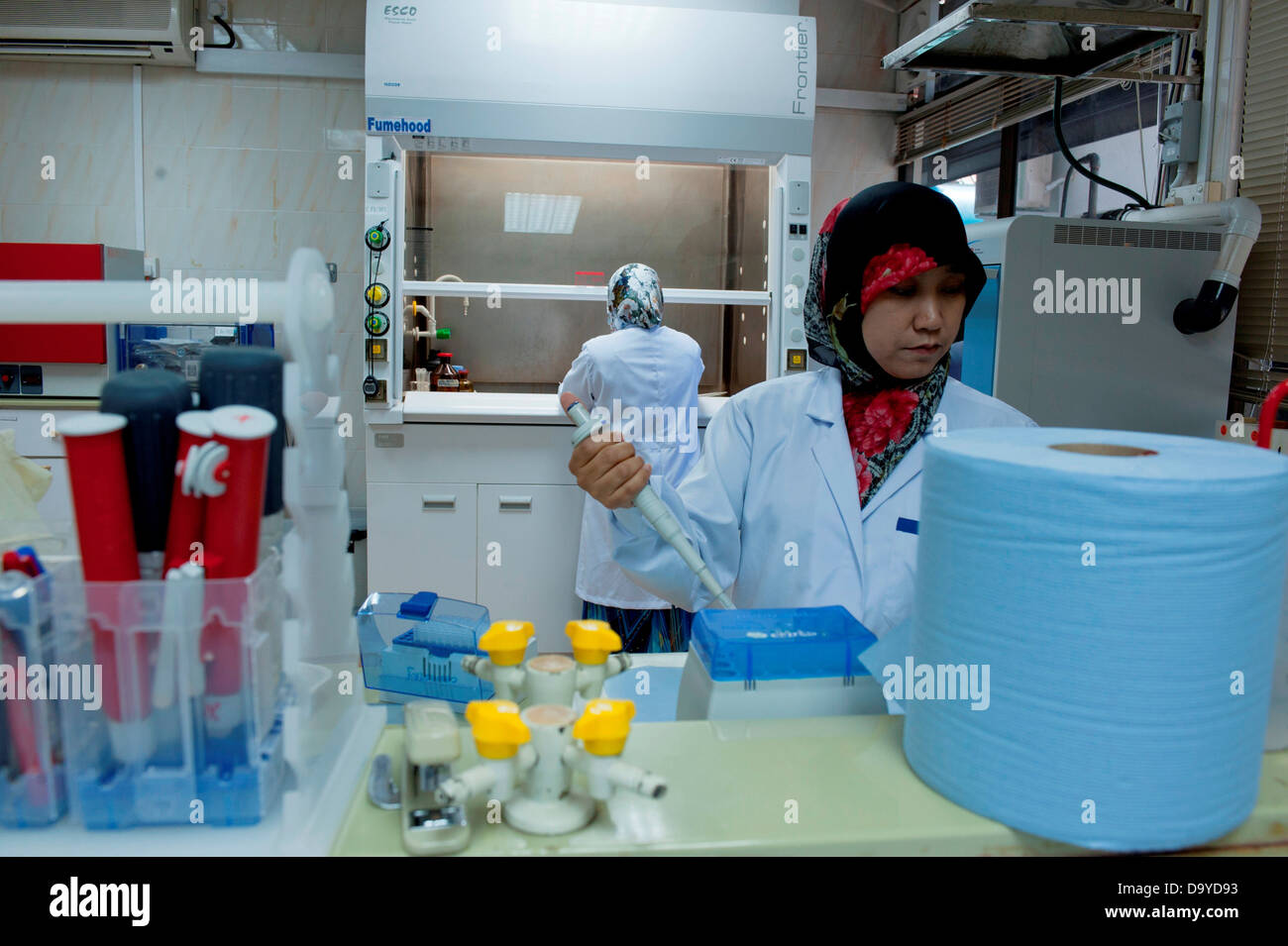 Quality control test being conducted in a laboratory, Brunei Stock ...