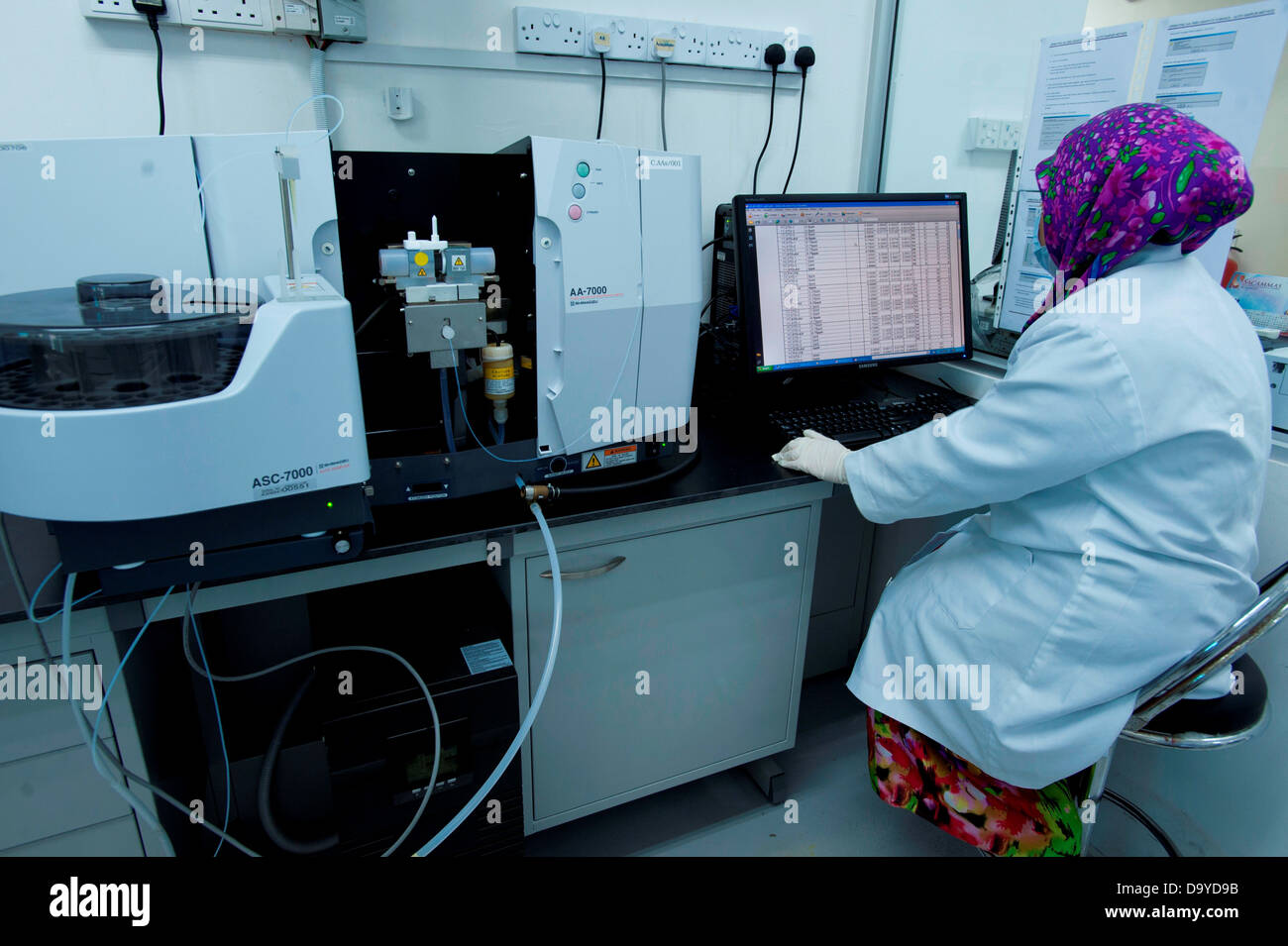 Quality control test being conducted in a laboratory, Brunei Stock ...