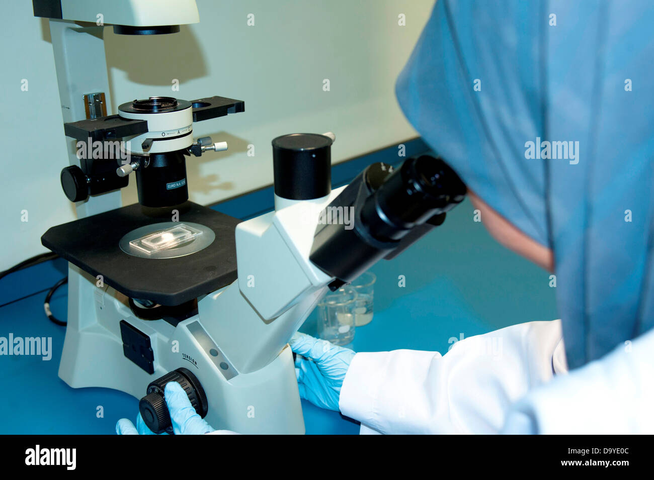 Scientist analyzing water samples taken hi-res stock photography and ...