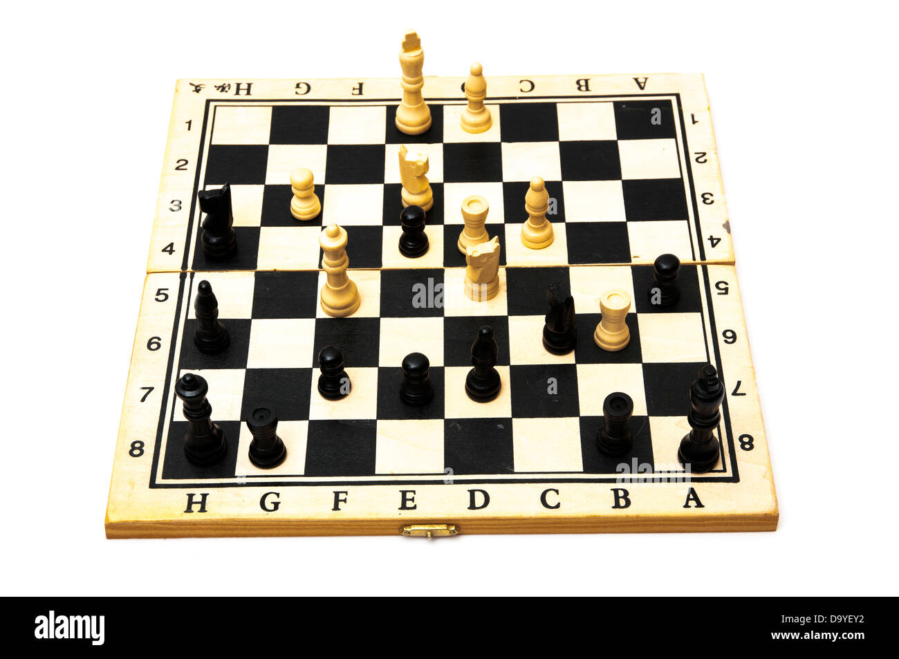 playing chess on a white background Stock Photo - Alamy