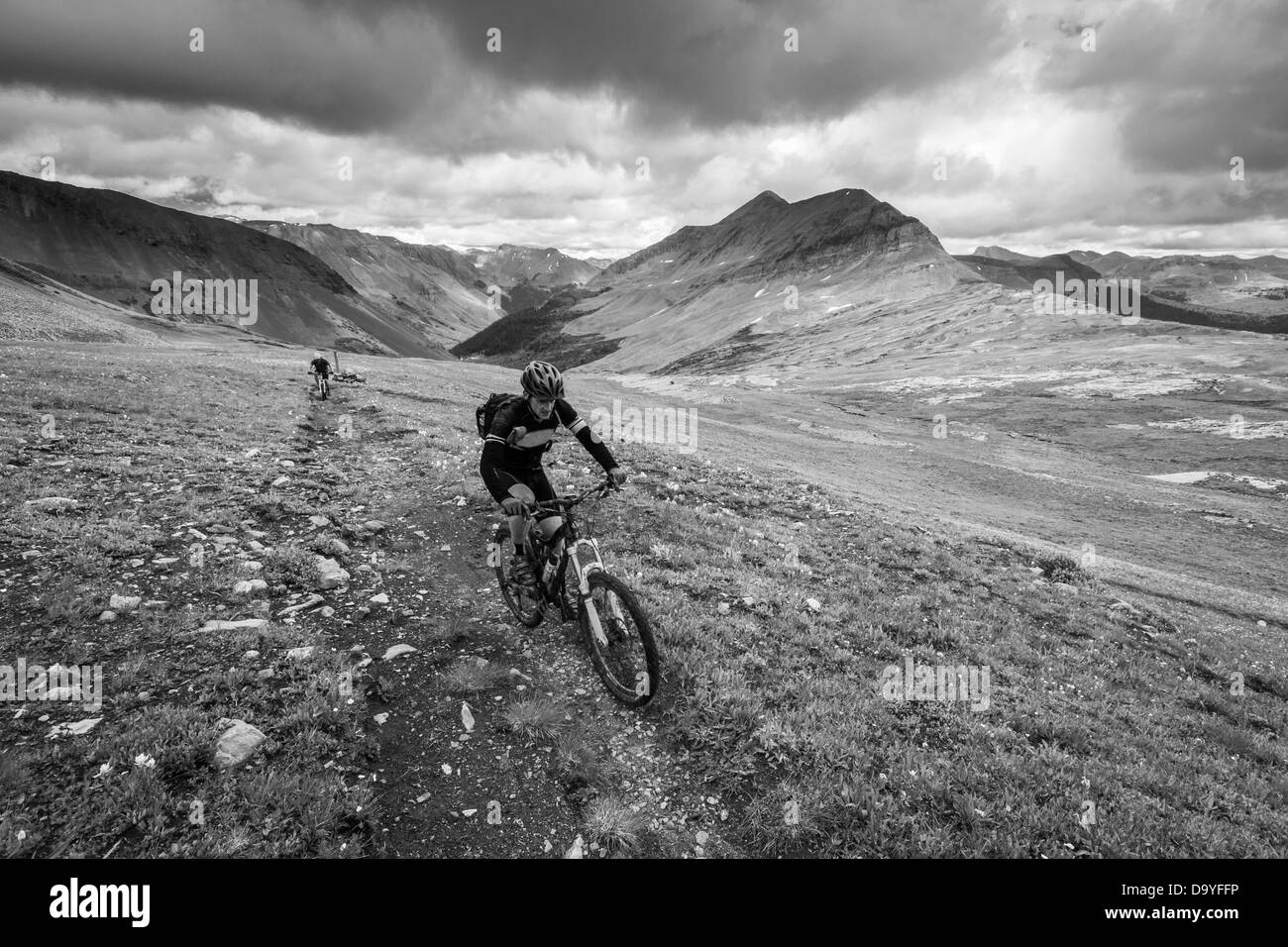 Riding on the trail Black and White Stock Photos & Images - Alamy