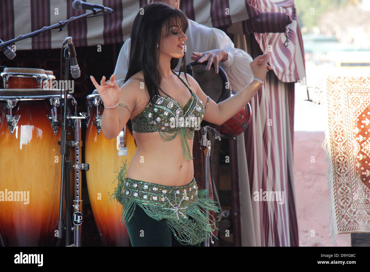Belly dancer at the Morocco pavilion at the World Showcase of Epcot Center, Disney World, Lake ...