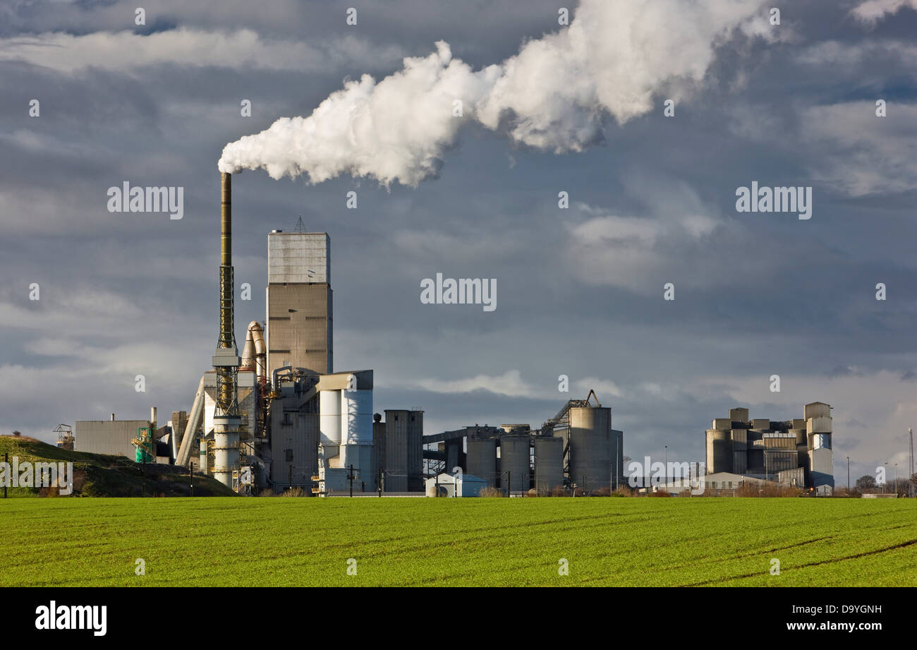 Cement factory near Dunbar on the East Lothian, Scotland Stock Photo ...