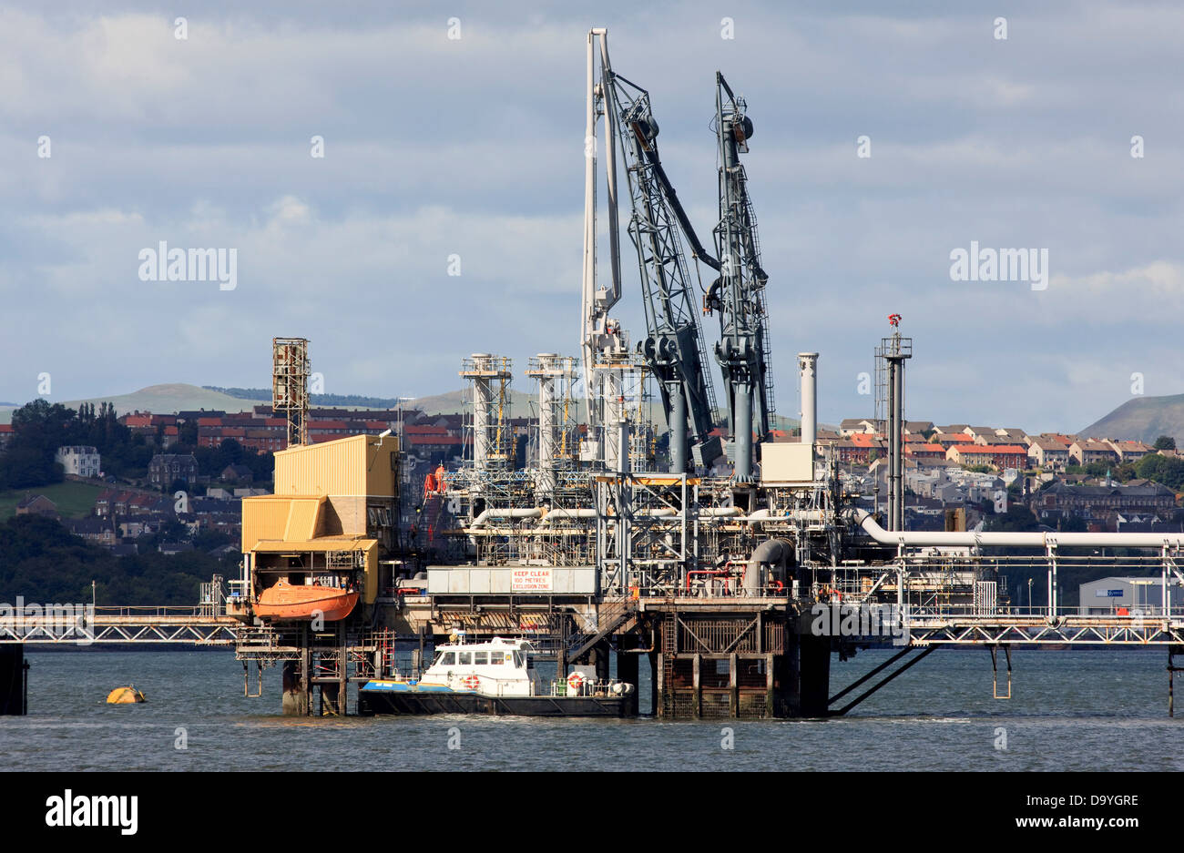 Hound Point oil export terminal on the Firth of Forth, Scotland Stock ...