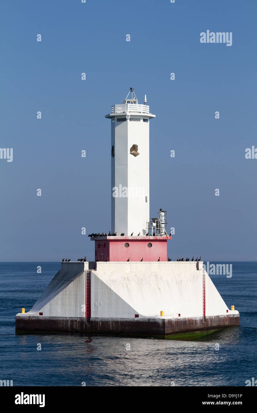Round Island Passage Light, an automated lighthouse off of Mackinac ...