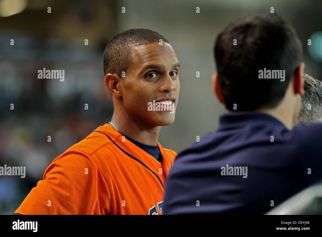 Houston, Texas, USA. 28th June 2013. Houston Astros outfielder Justin ...