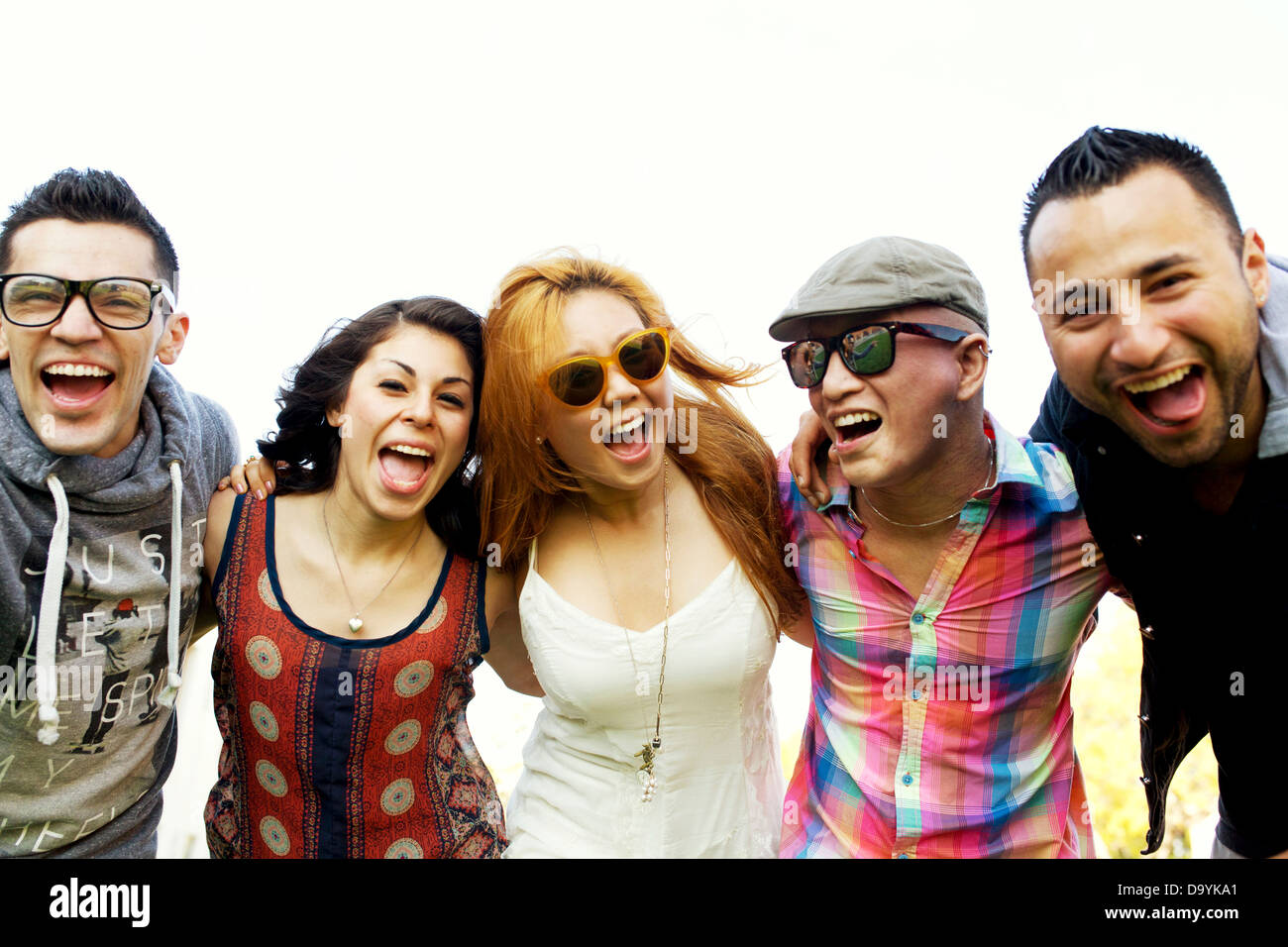 Group photo of young people having fun Stock Photo - Alamy
