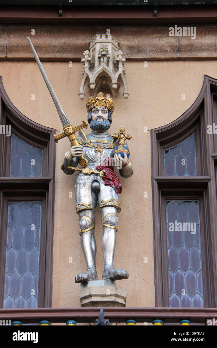 Germany pavilion at Epcot Center World Showcase. King statue in a ...