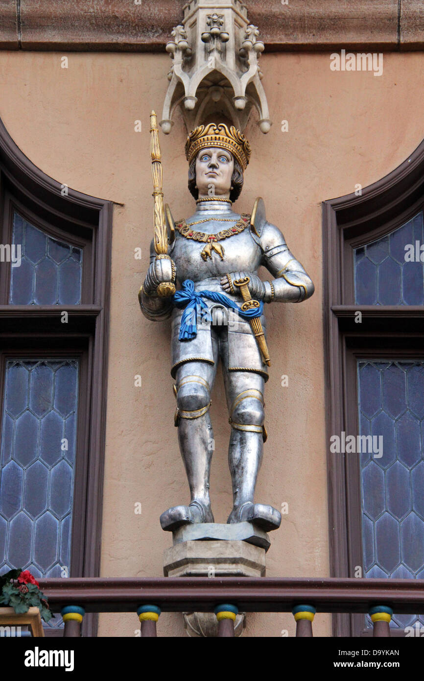 Germany pavilion at Epcot Center World Showcase. King statue in a ...