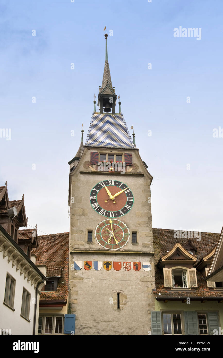 Switzerland, Canton Zug, Zug, Zyt tower Stock Photo - Alamy