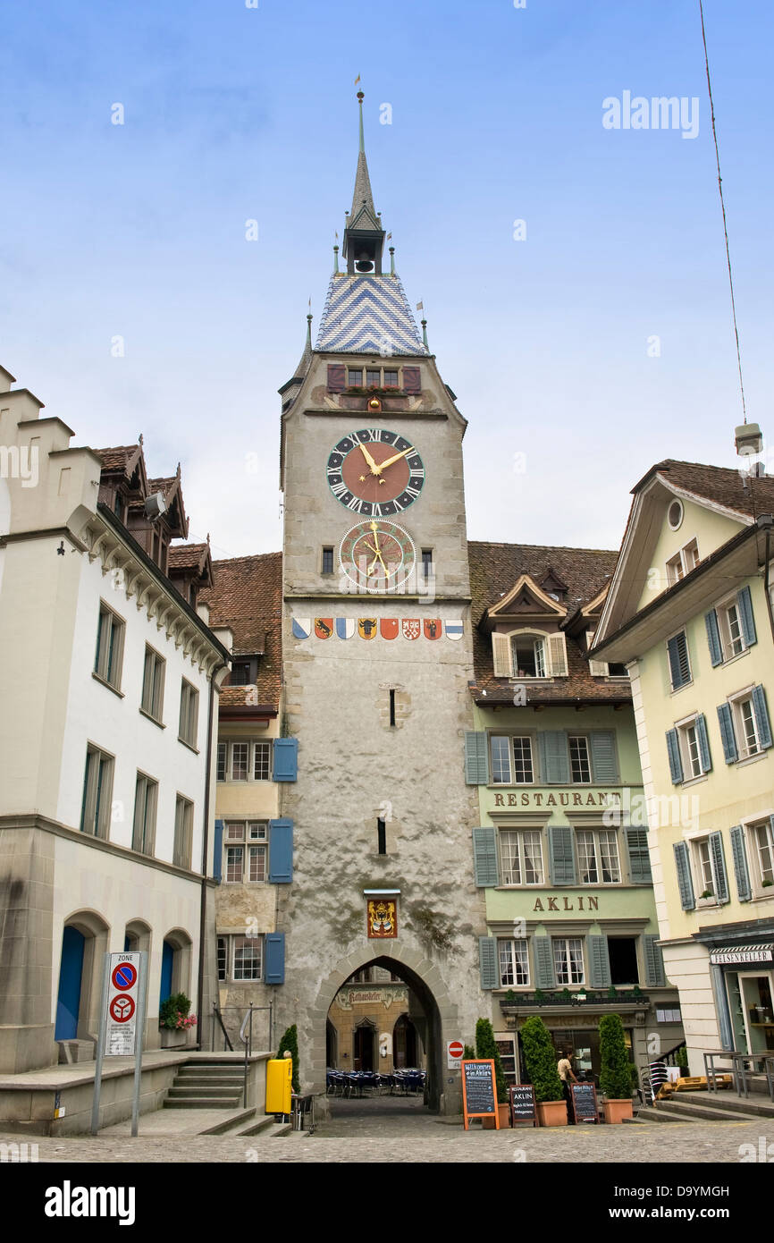 Switzerland, Canton Zug, Zug, Zyt tower Stock Photo - Alamy