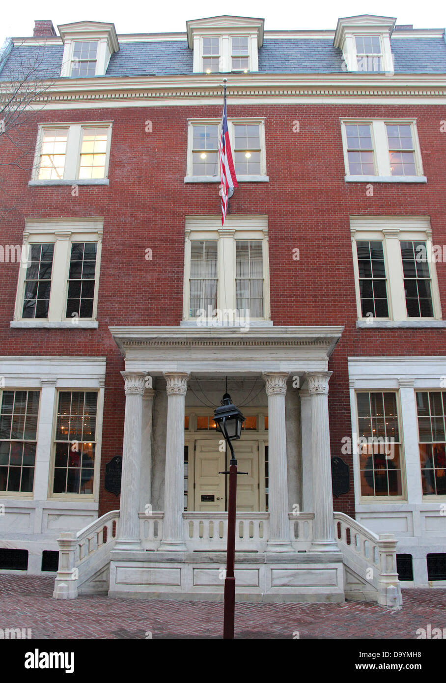 Colonial buildings facades at Philadelphia, Pennsylvania, United States ...