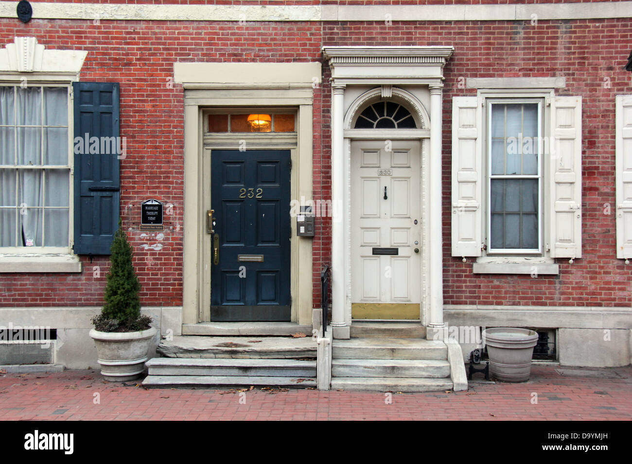 Colonial architectural elements at Philadelphia, Pennsylvania Stock ...
