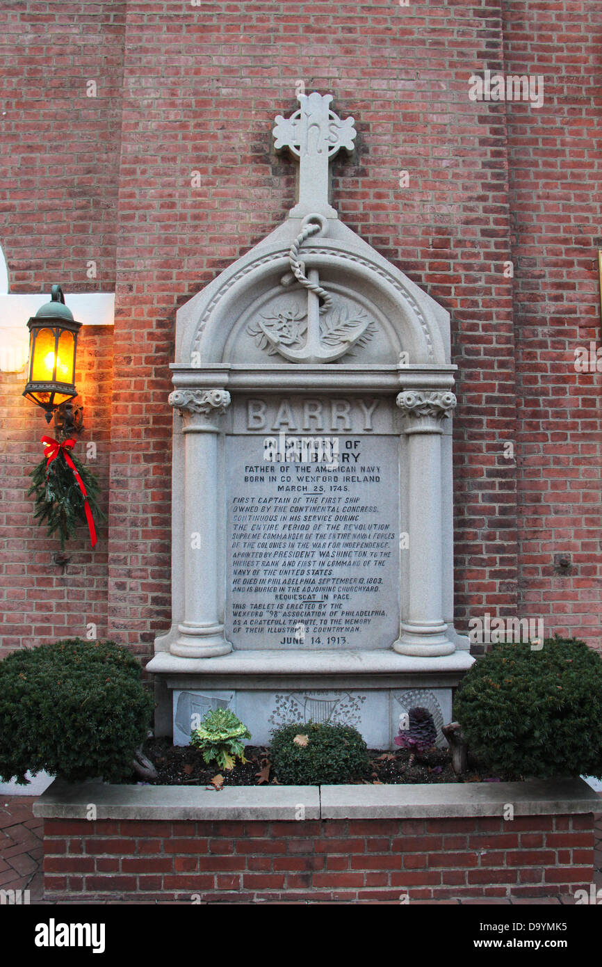 John Barry memorial in Philadelphia, Pennsylvania Stock Photo - Alamy