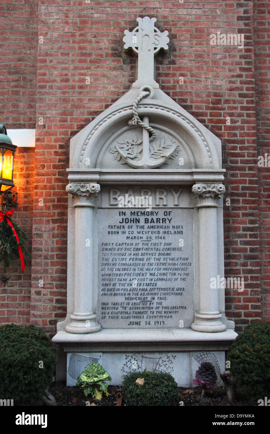 John Barry memorial in Philadelphia, Pennsylvania Stock Photo - Alamy