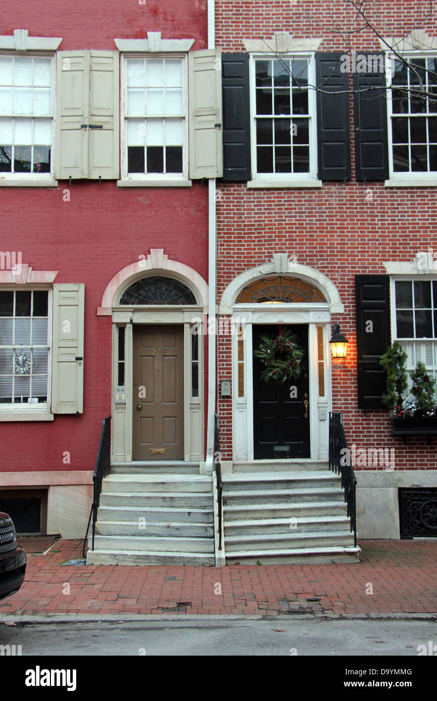 Colonial architectural elements at Philadelphia, Pennsylvania Stock ...