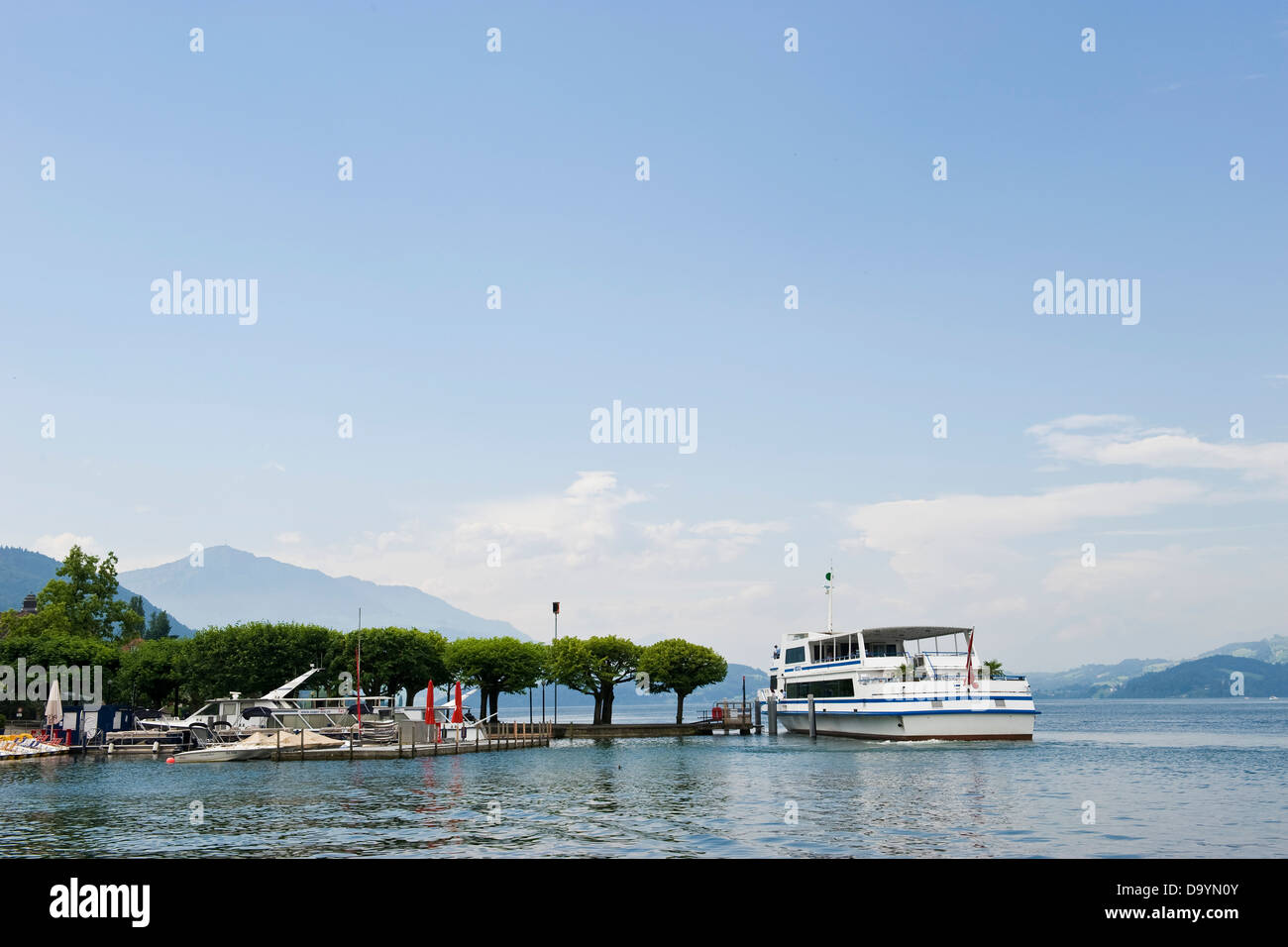 Switzerland, Canton Zug, Zug, Zug lake, pier Stock Photo - Alamy