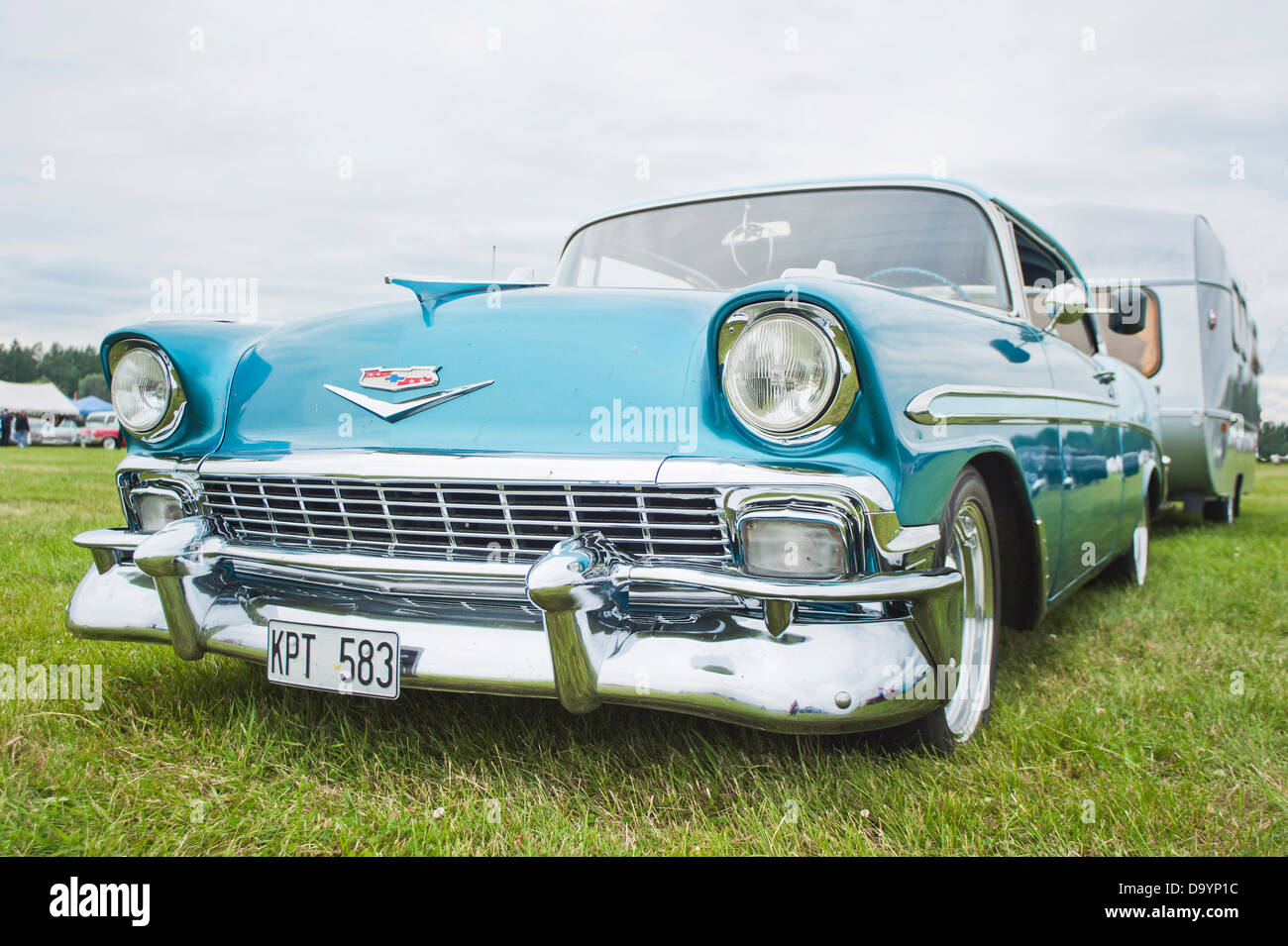 old car with trailer Stock Photo - Alamy