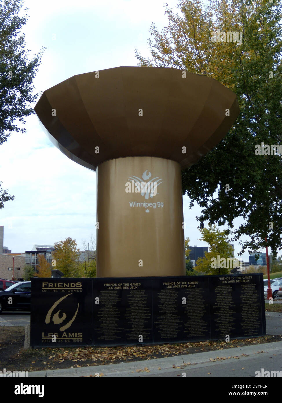 Pan Am Games 1999 torch at The Forks in Winnipeg Manitoba Stock Photo ...