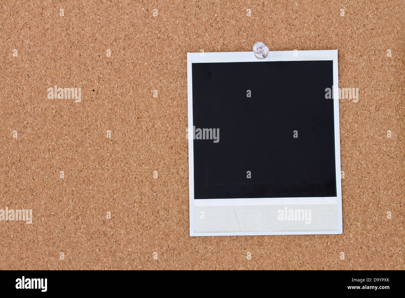 instant photo pined on cork Stock Photo - Alamy