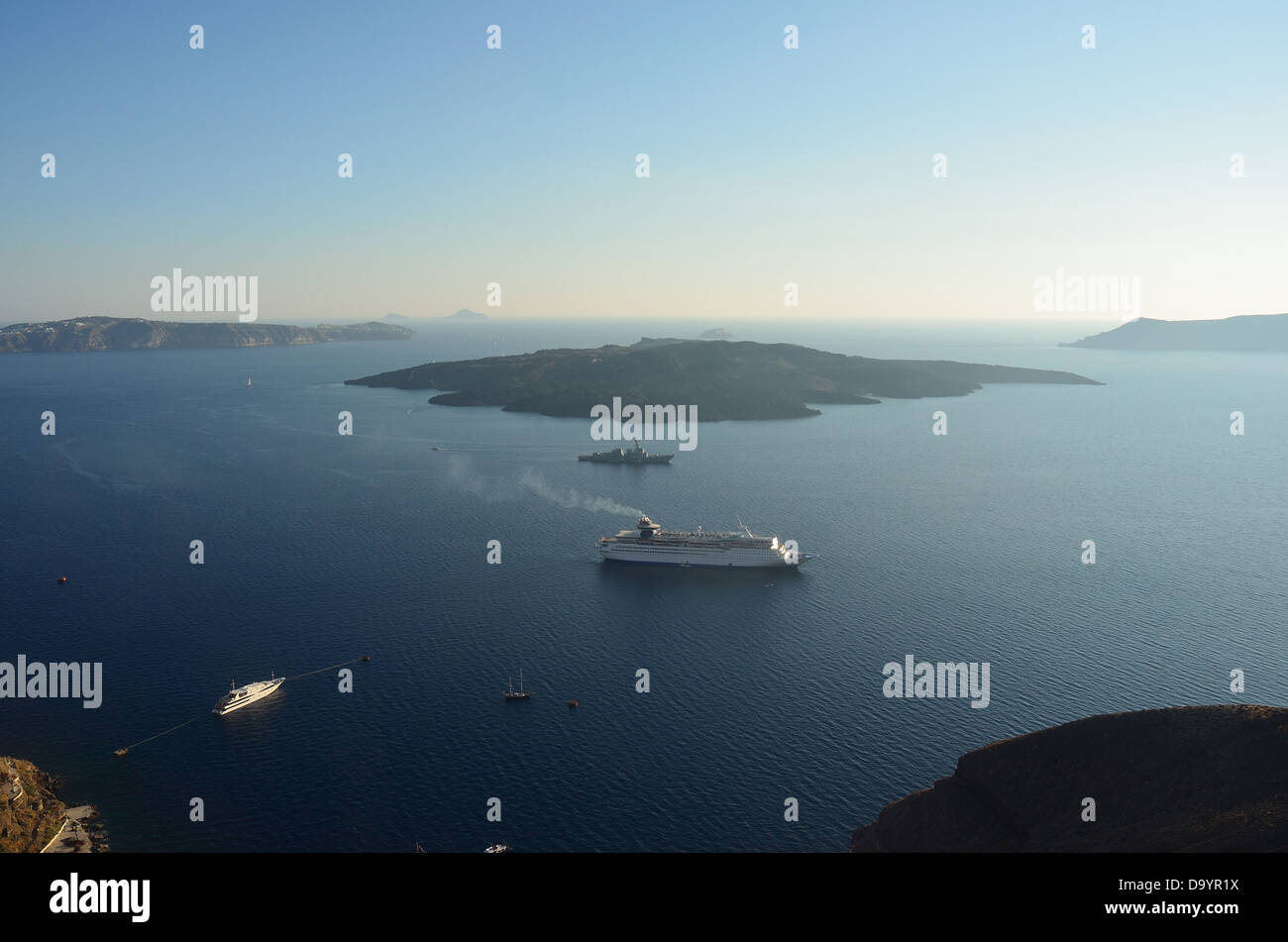 The Santorini Caldera Greece Stock Photo - Alamy