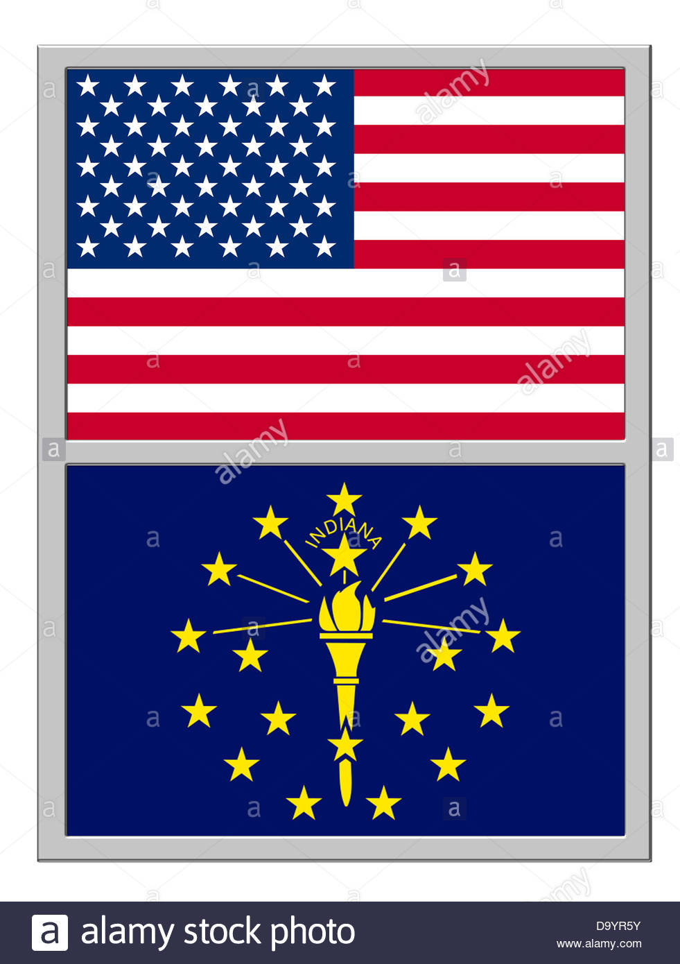 Indiana Logo Symbol Icon Flag Stock Photos & Indiana Logo Symbol Icon ...