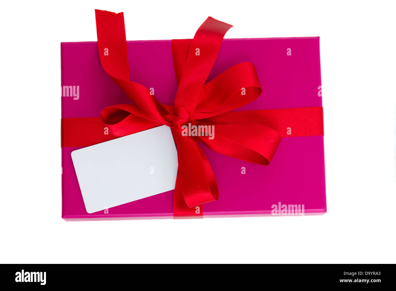 Pink square present box Cut Out Stock Images & Pictures - Alamy