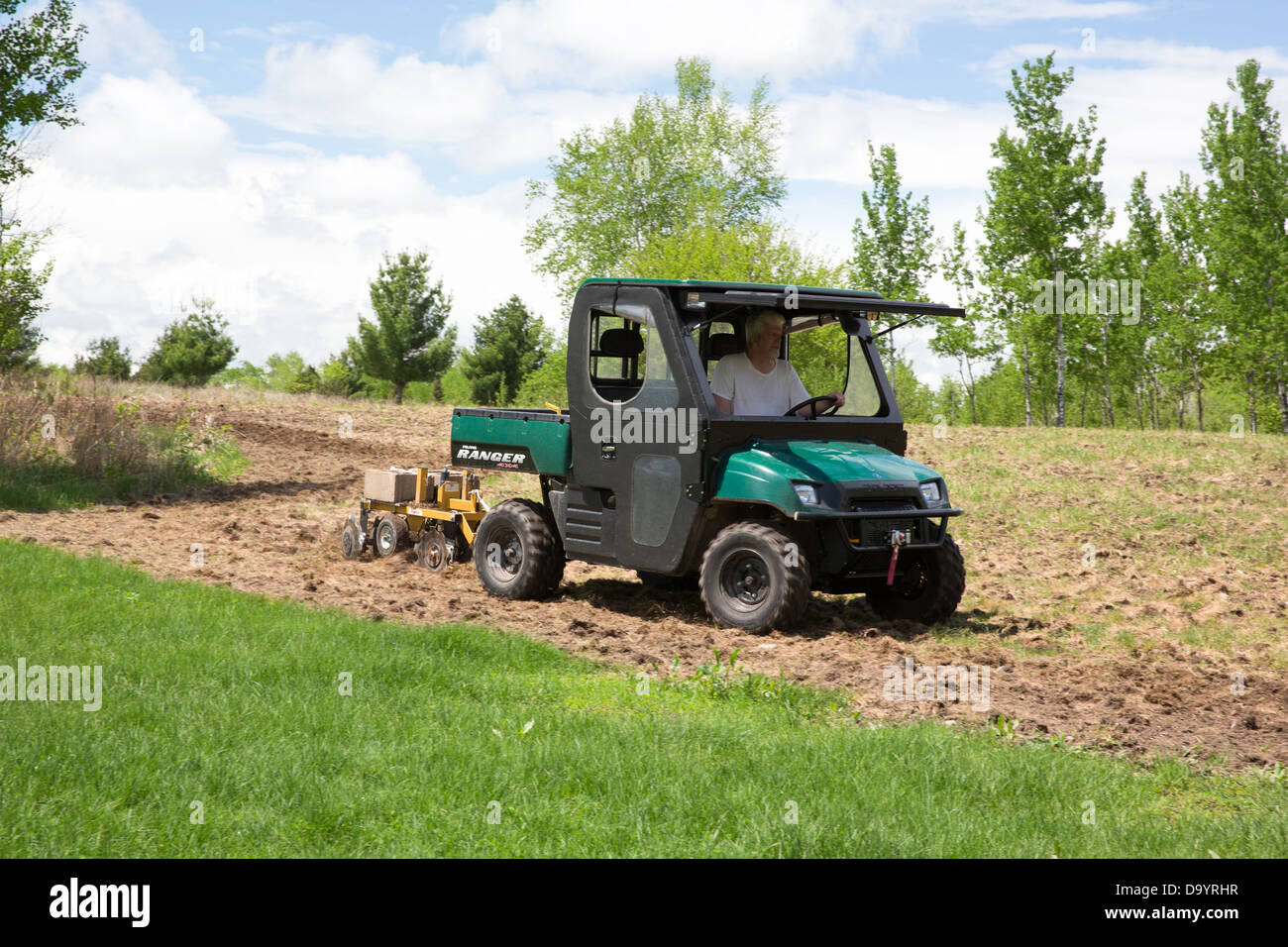 Creating a food plot for wildlife Stock Photo - Alamy
