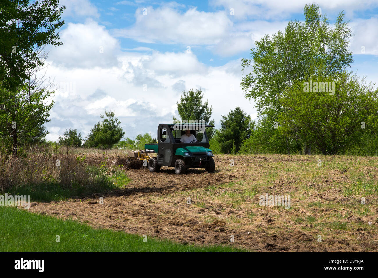 Creating a food plot for wildlife Stock Photo - Alamy