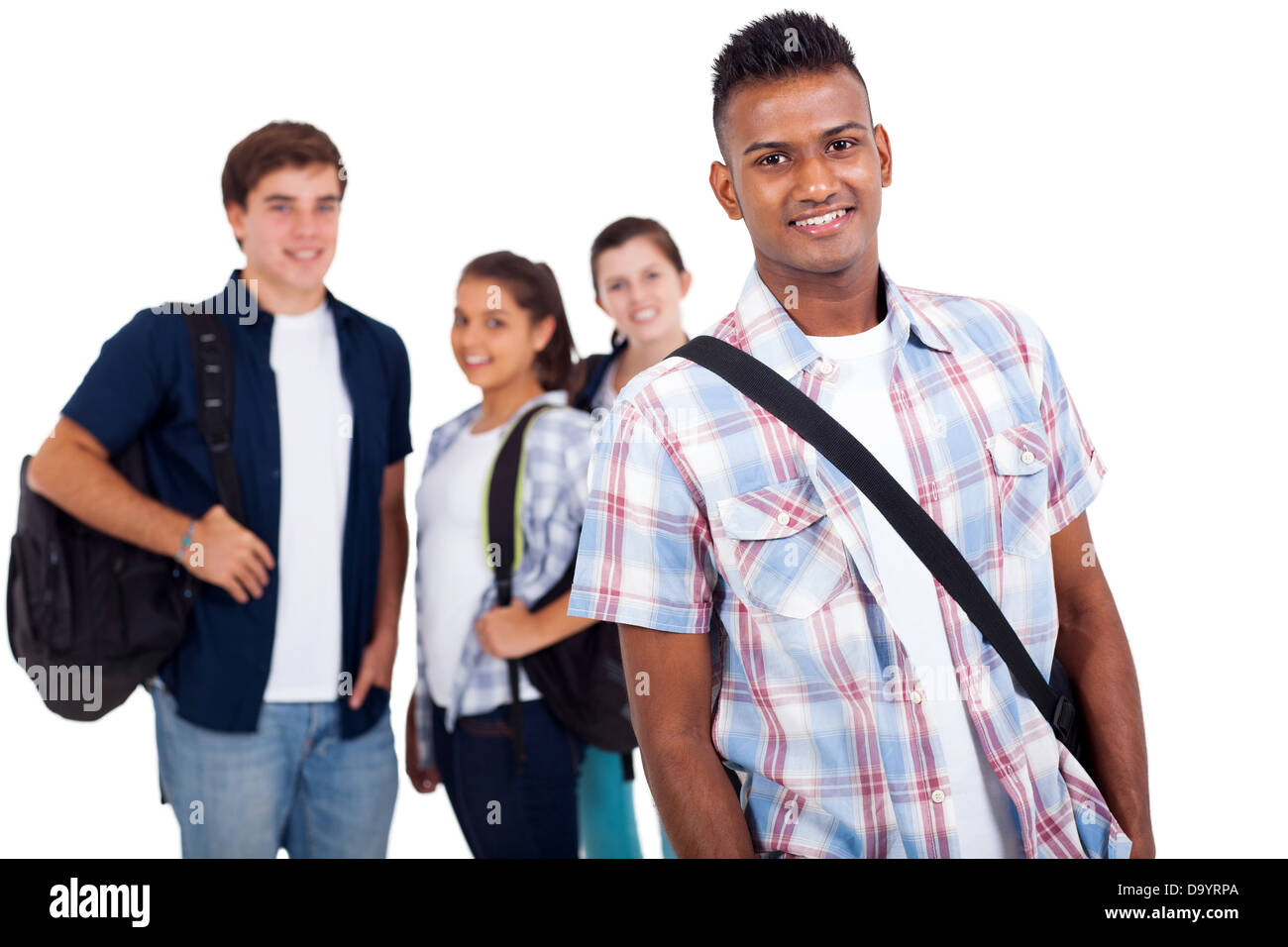 portrait of high school students isolated on white Stock Photo - Alamy