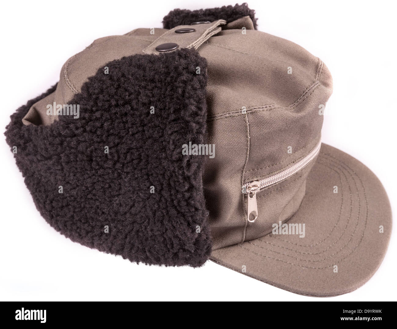 Cap with ear winter protection Stock Photo - Alamy