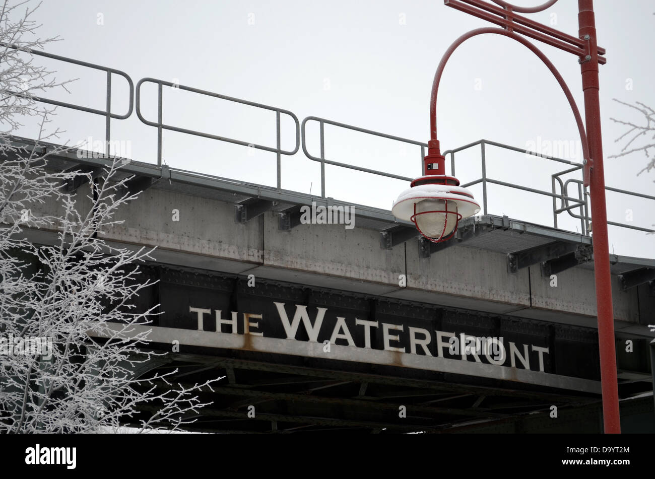 Signage for Winnipeg's Waterfront District Stock Photo - Alamy