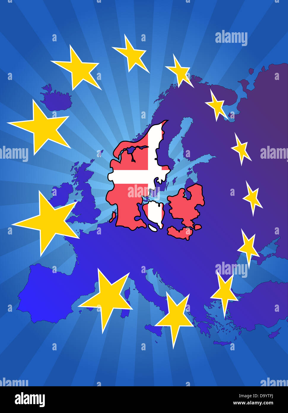 Area Map Of Denmark High Resolution Stock Photography and Images - Alamy
