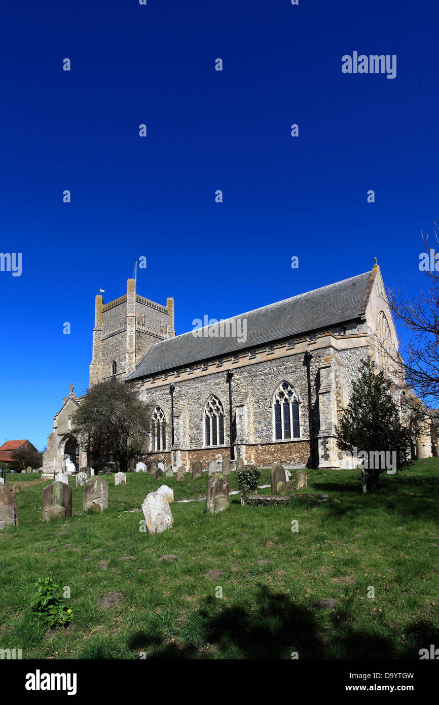 Summer, St Bartholomews parish church, Orford village, Suffolk County ...