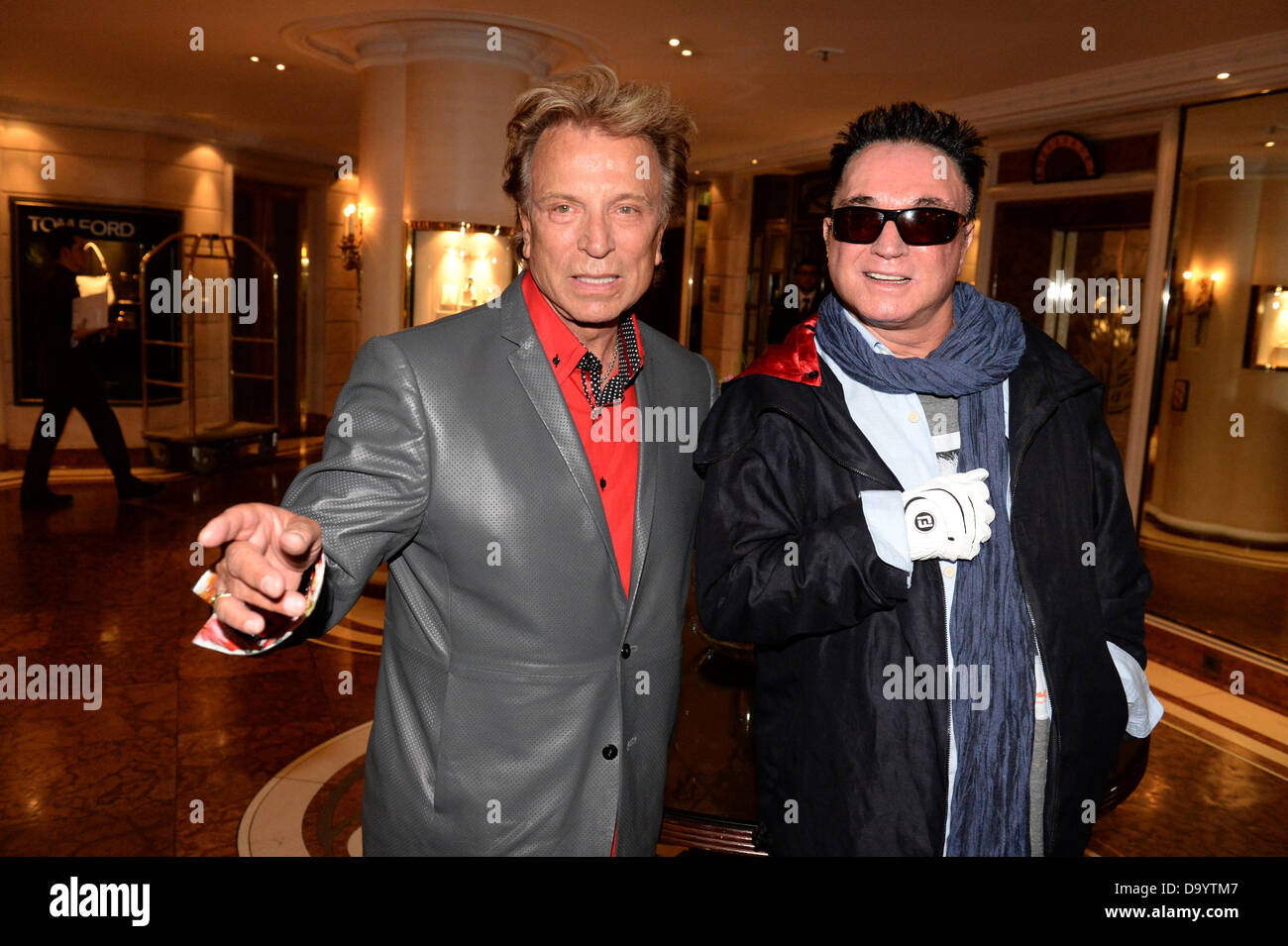 Munich, Germany. 28th June, 2013. Magicians Siegfried and Roy pose at ...