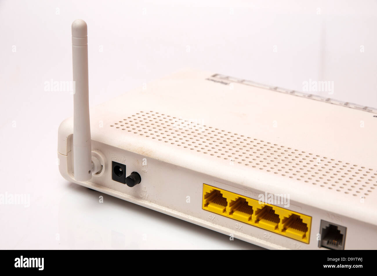 telephone router to connect to internet with computer Stock Photo - Alamy