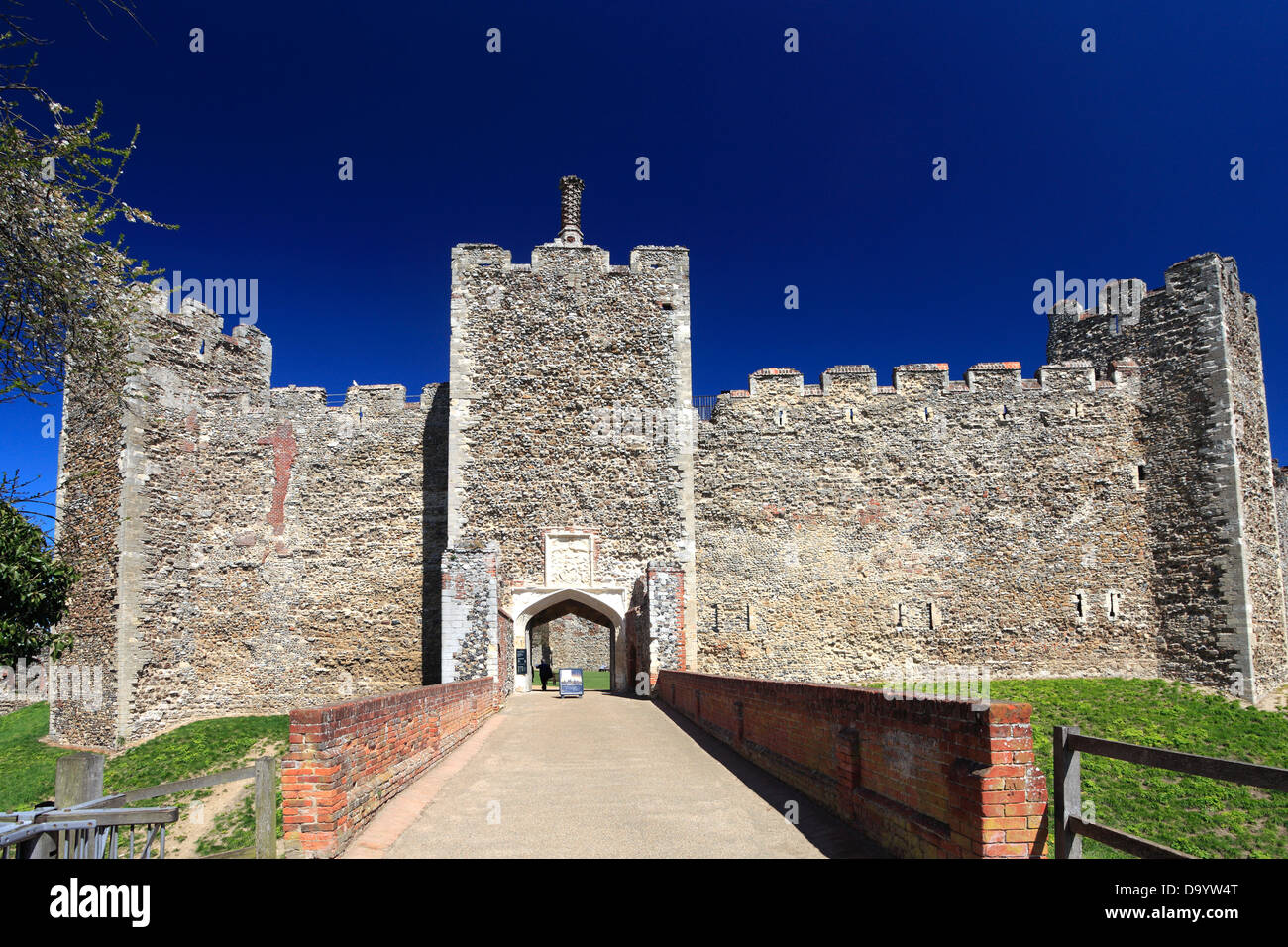 Summer, Framlingham Castle (1157-1216,) Framlingham village, Suffolk ...