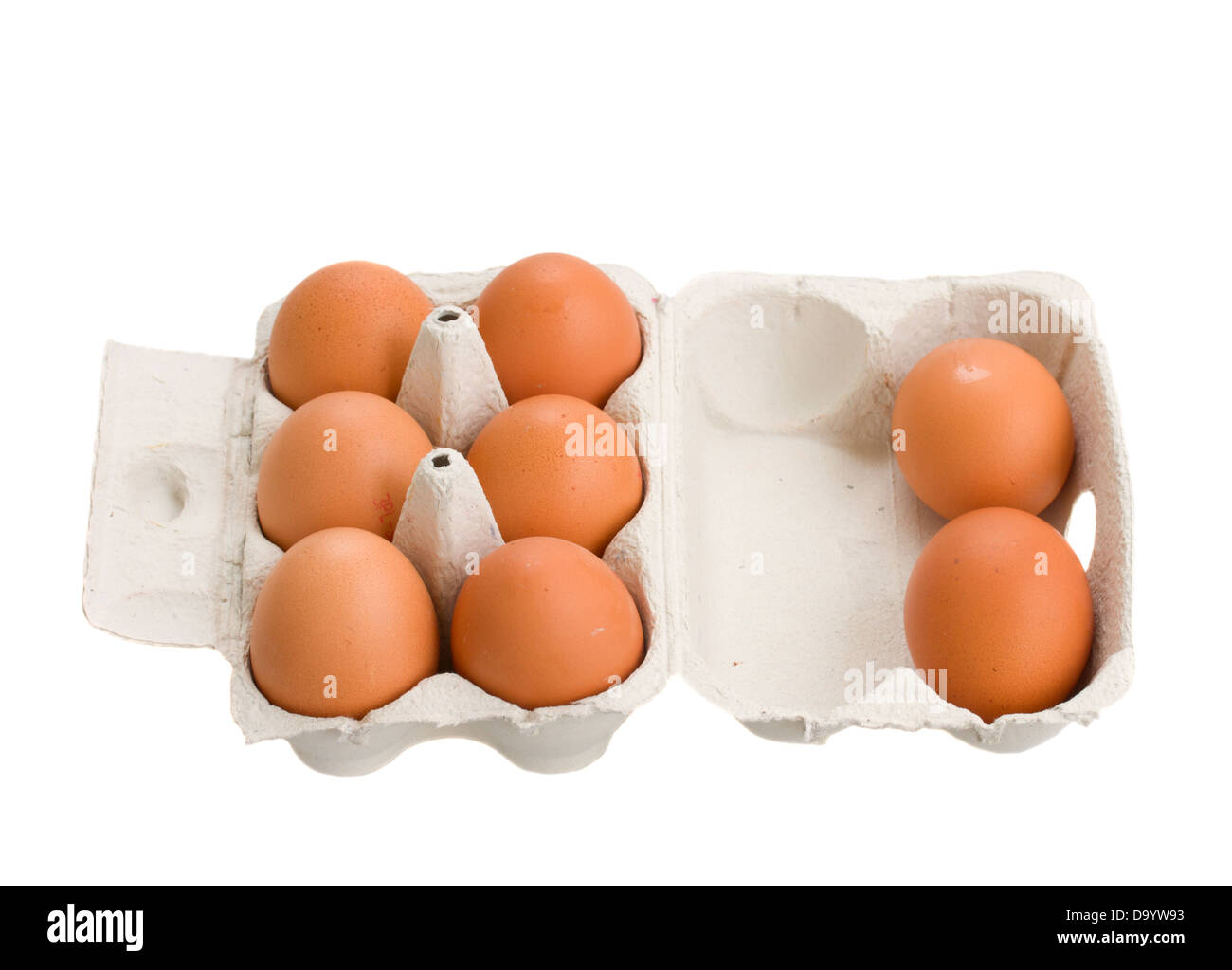 open box of raw brown eggs Stock Photo - Alamy