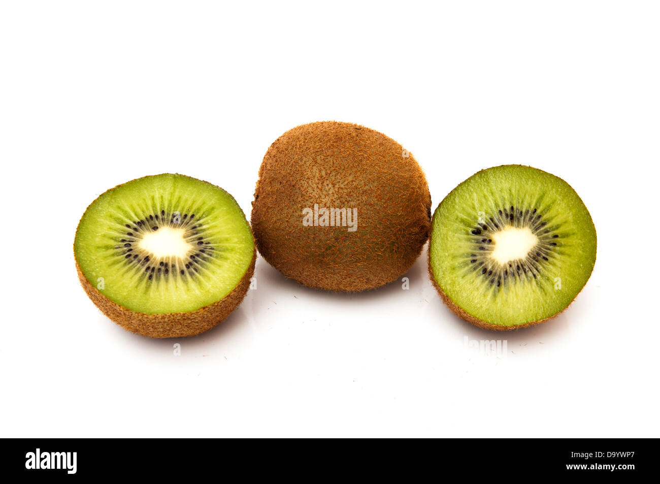 ripe kiwi on a white background Stock Photo - Alamy