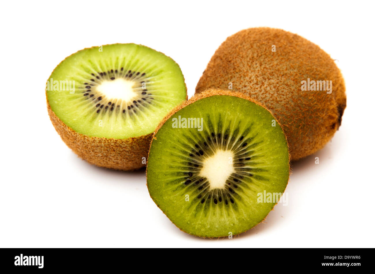 ripe kiwi on a white background Stock Photo - Alamy