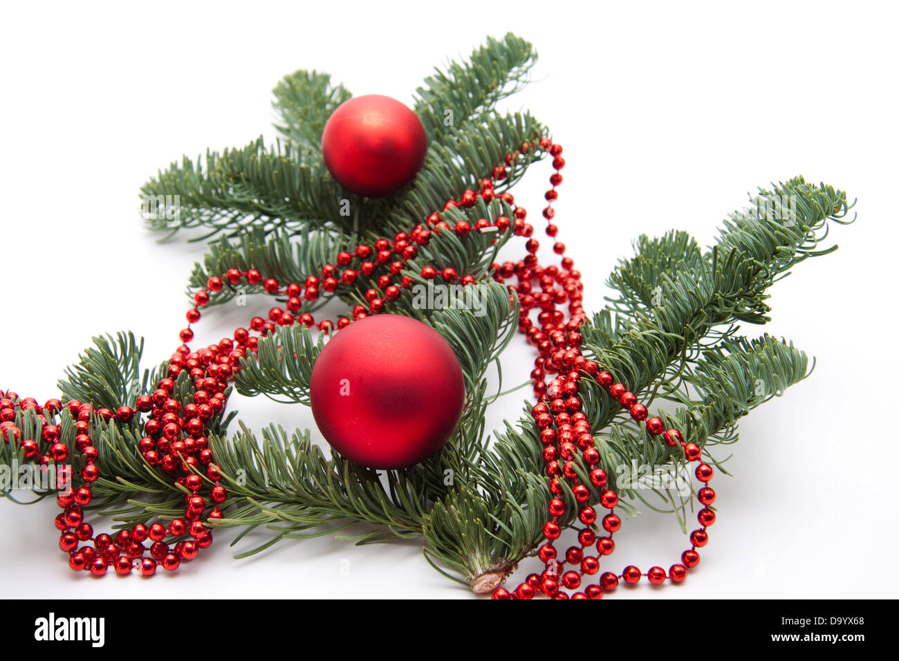Christmas balls with chain Stock Photo - Alamy