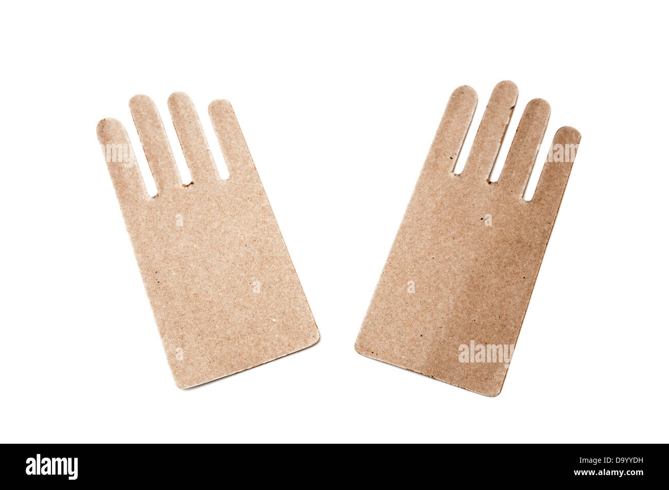 cardboard hands on a white background Stock Photo - Alamy