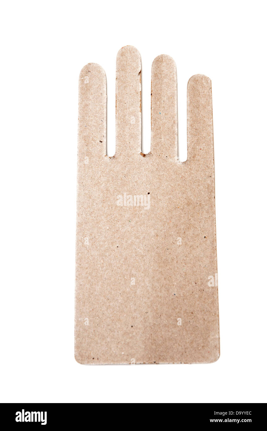 cardboard hands on a white background Stock Photo - Alamy