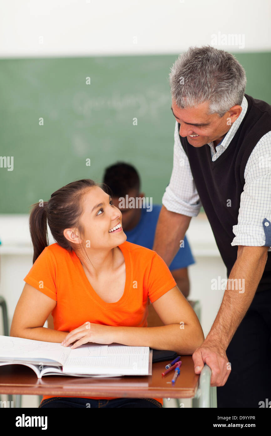 Youth talking in classroom hi-res stock photography and images - Alamy