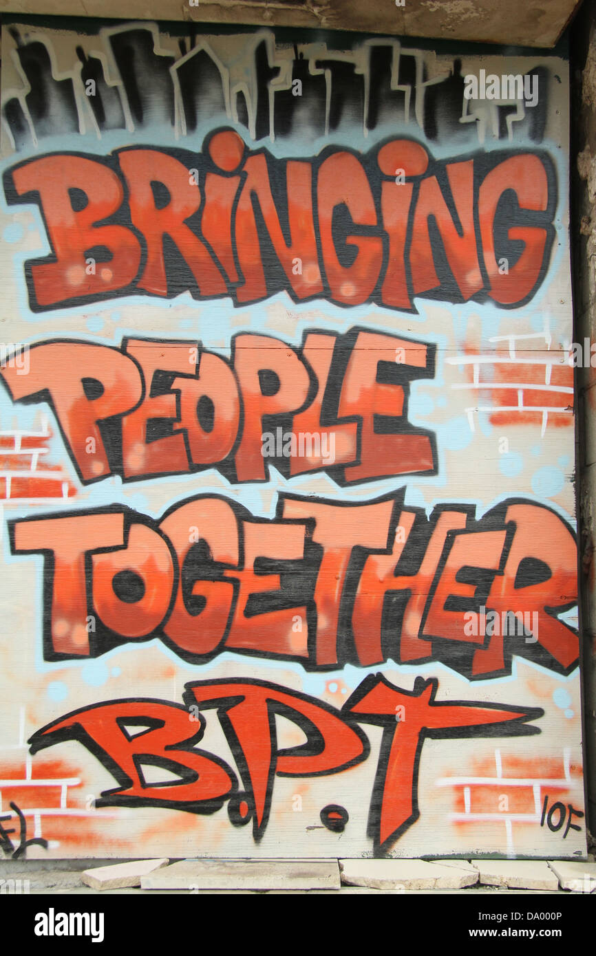 Bridgeport 28 June 2013. Public art graffiti seen in parts of Downtown ...
