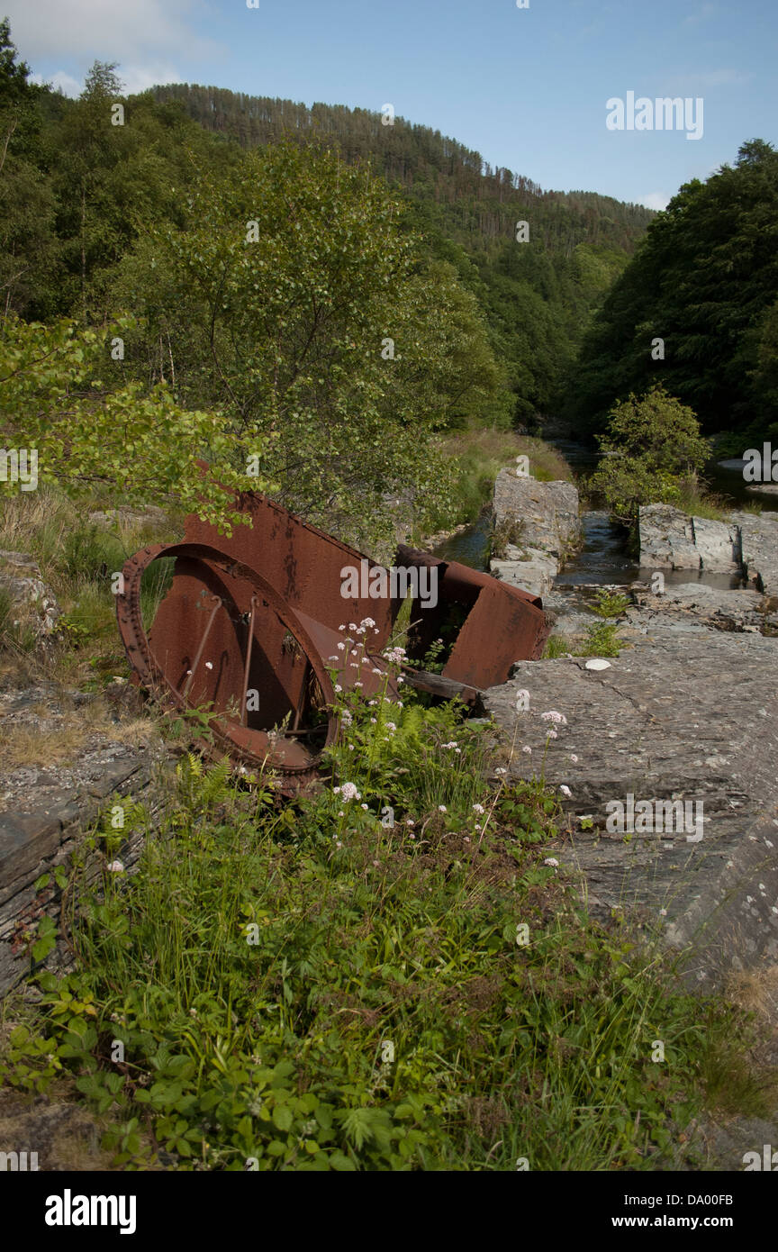 Following the River Rheidol as it flows past the mines and through the ...