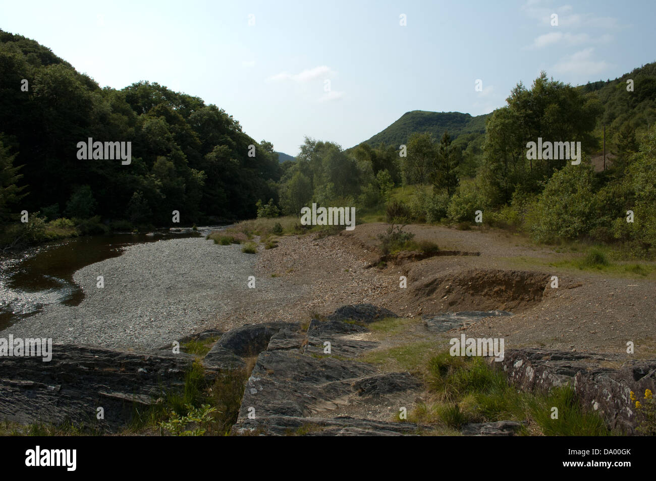 Following the River Rheidol as it flows past the mines and through the ...